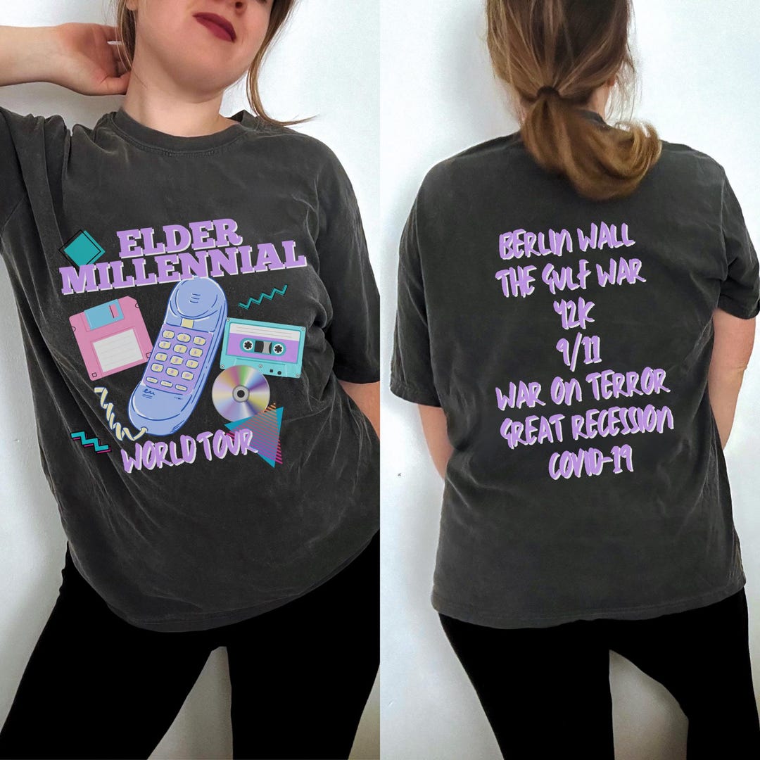 Elder Millennial World Tour Shirt, Funny Elder Millennial Shirt ...