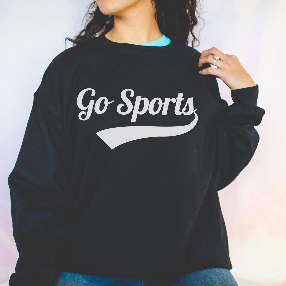 Funny Go Sports Sweatshirt, Women's Game Day Crewneck, Sarcastic Sports ...