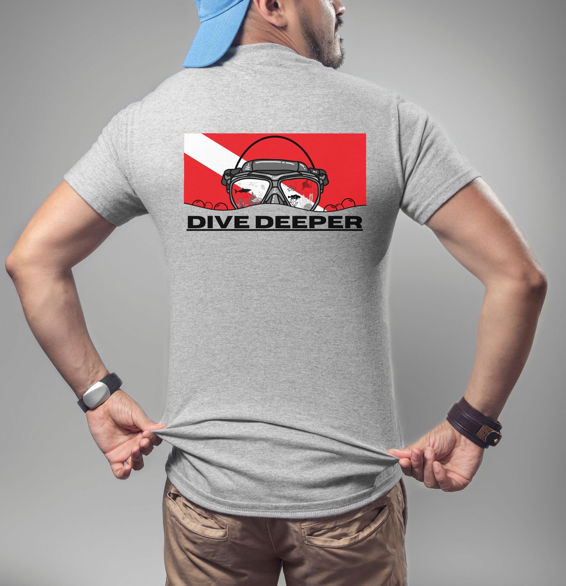 Scuba Shirt, Dive Flag, Dive Mask, Freediving, Diving T-shirt, Diver Gift, Gift for Scuba Diver ...