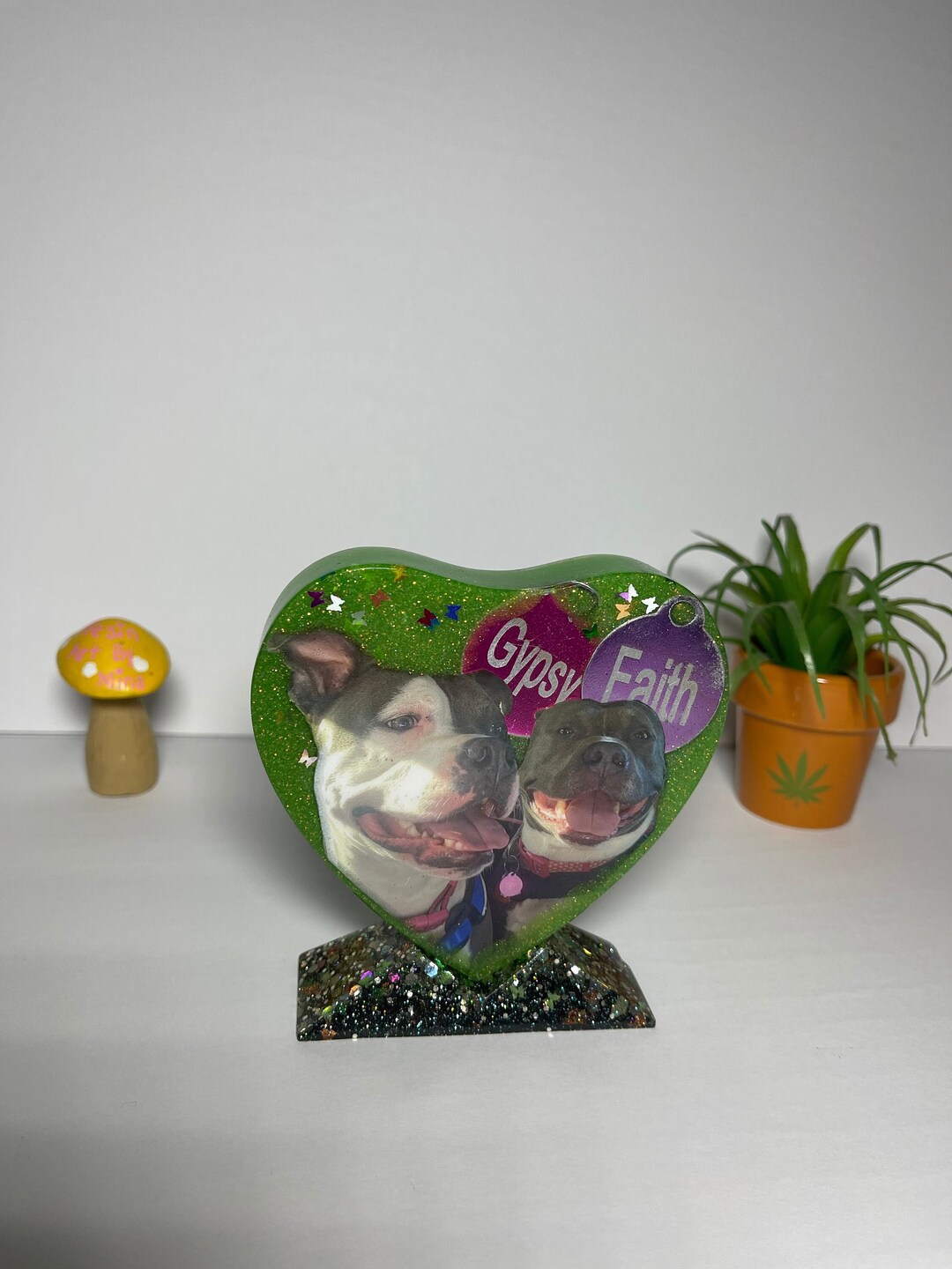 Heart Personalized Photo Keep Sake With Stand - Etsy