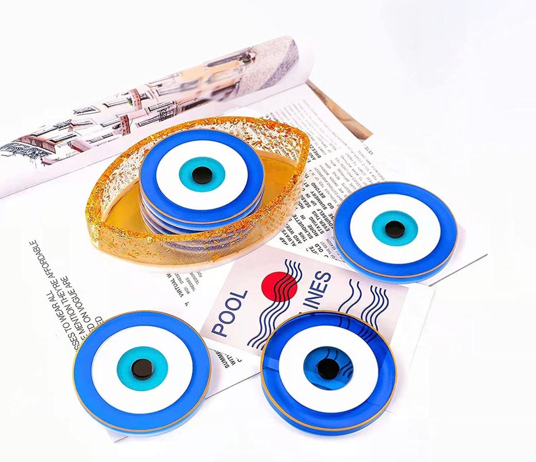 Evil Eye Coaster Set - Etsy