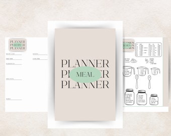 Weekly Meal Planner Printable, Digital Download, Weekly Food Diary ...
