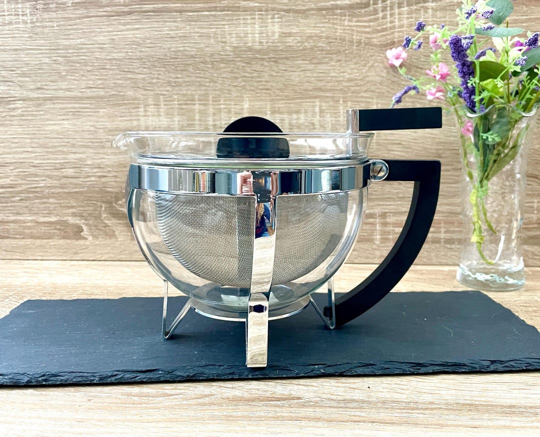 Rare Bodum Glass Tea Press Bauhaus-inspired Design Modernist Loose Leaf ...