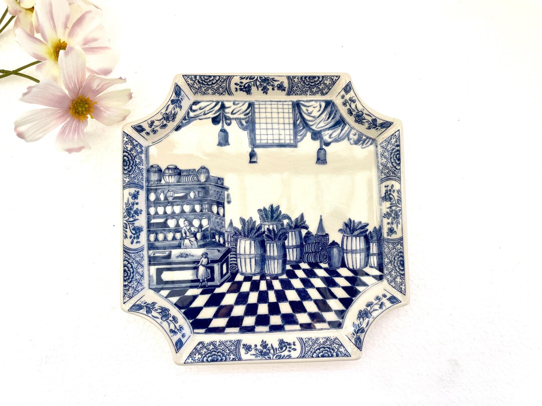 Vintage Delft Blue Wall Plate – Traditional Dutch Blue & White ...