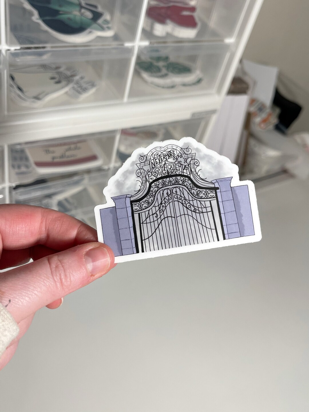 A Woeful Welcome Nevermore Entrance Gate Sticker - Etsy