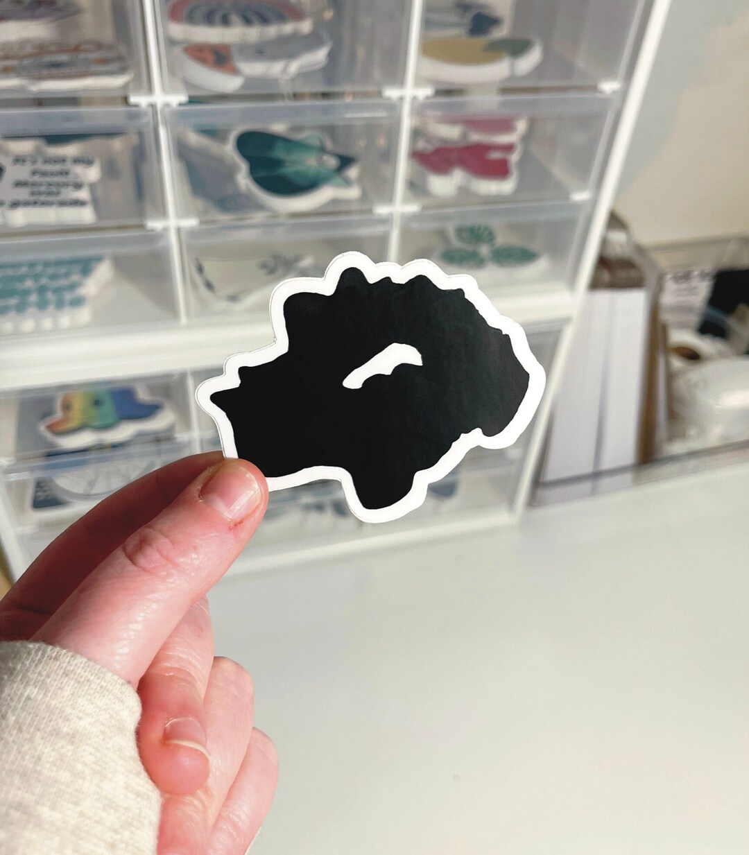 Black Scrunchie Sticker | Vinyl - Etsy