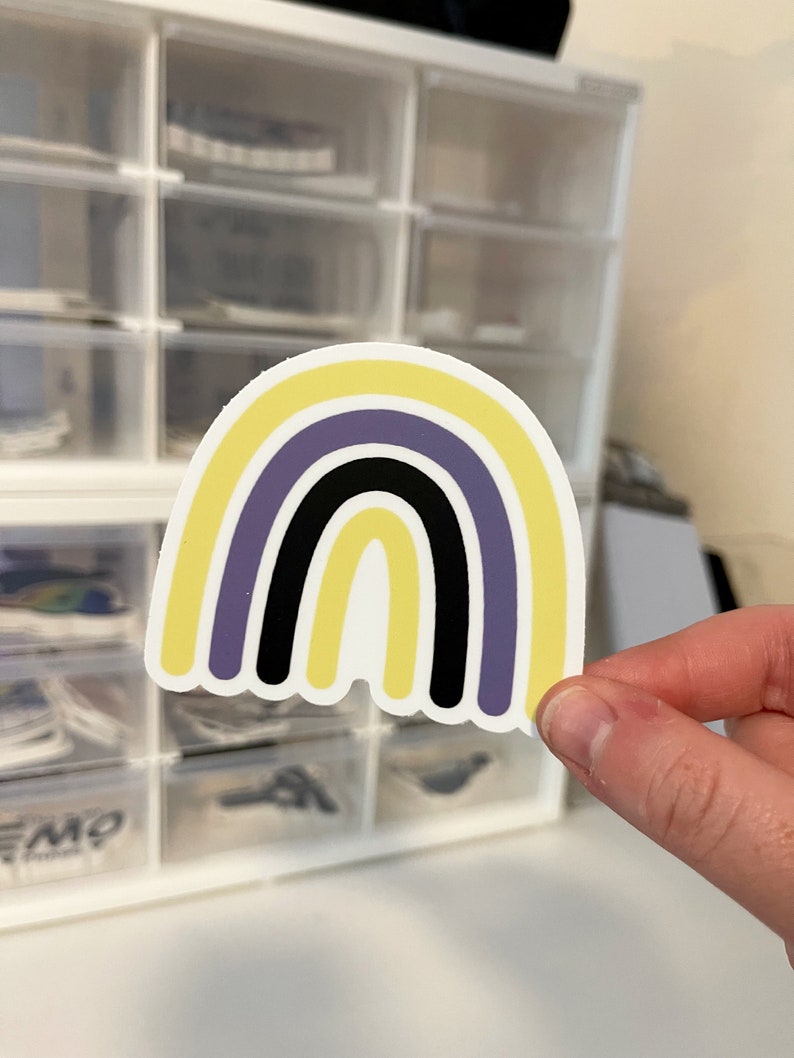 Rainbow Pride Non Binary Sticker Vinyl - Etsy