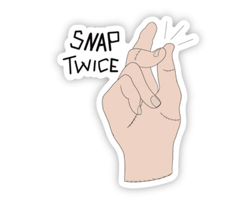 Snap Twice | Thing | Wednesday | Hand | Vinyl | Sticker - Etsy