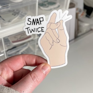Snap Twice | Thing | Wednesday | Hand | Vinyl | Sticker - Etsy