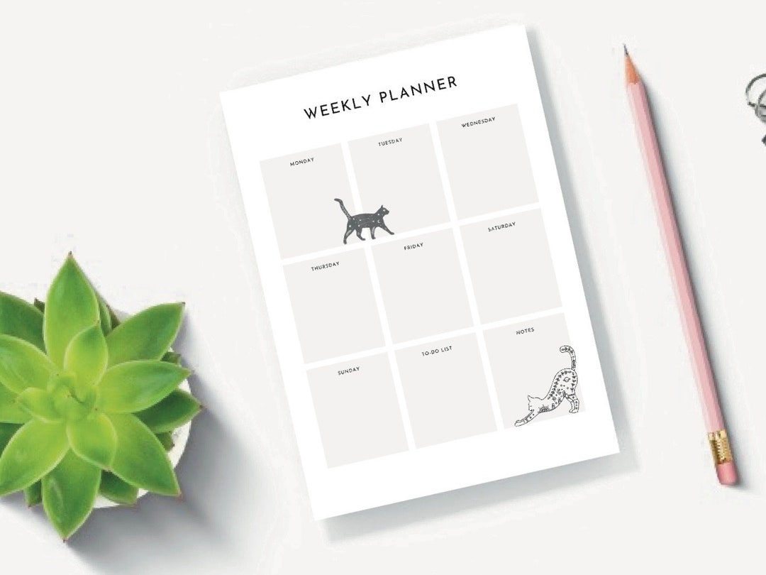 The Cats | Weekly Planner - Etsy