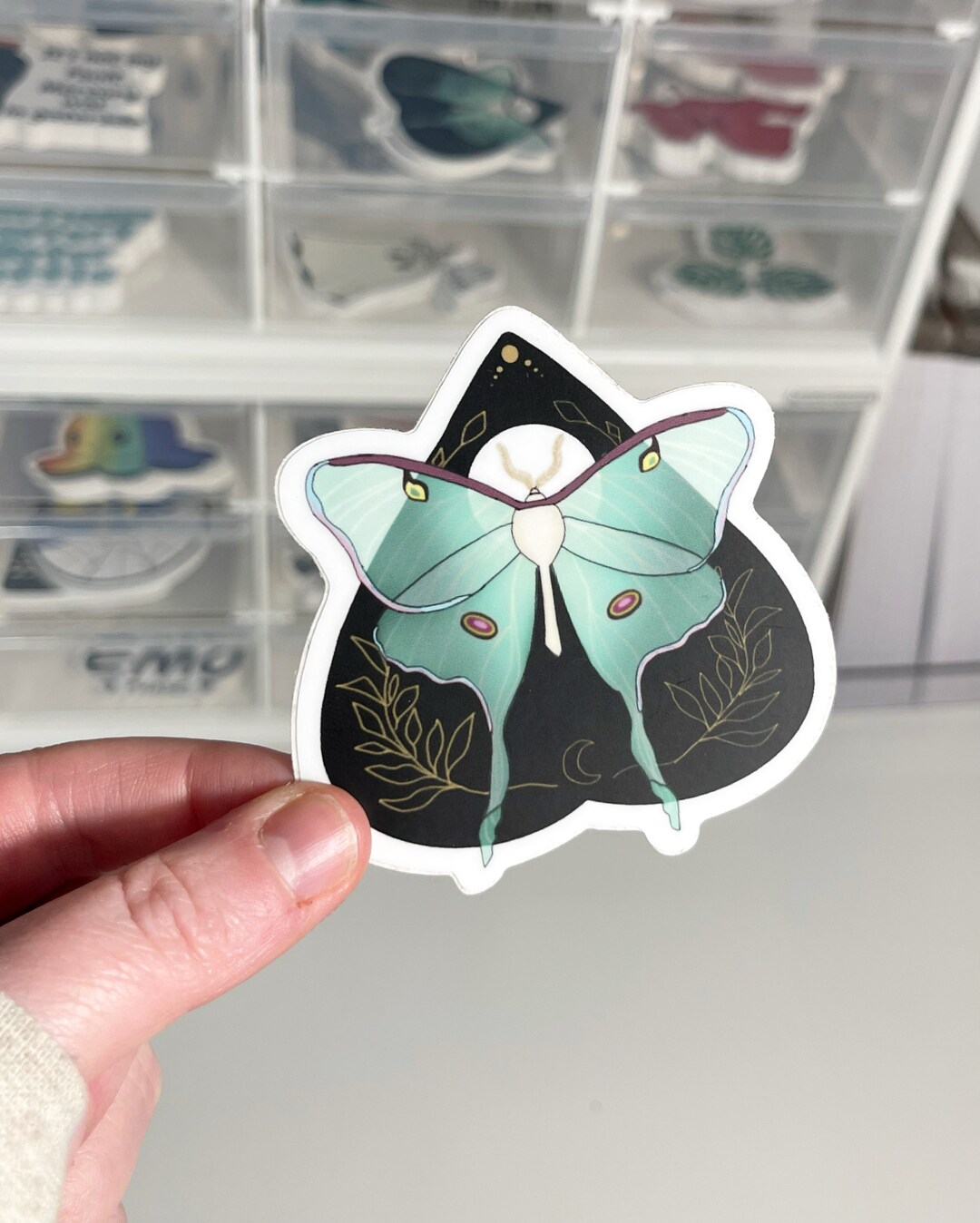 Luna Moth | Planchette | Sticker | Vinyl - Etsy