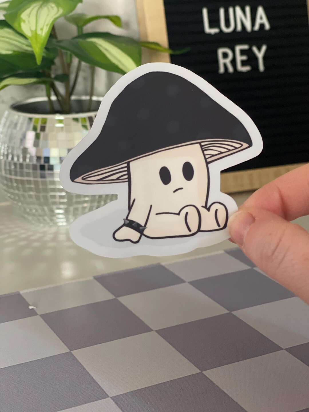 Emo | Mushroom | Black | Vinyl | Sticker - Etsy