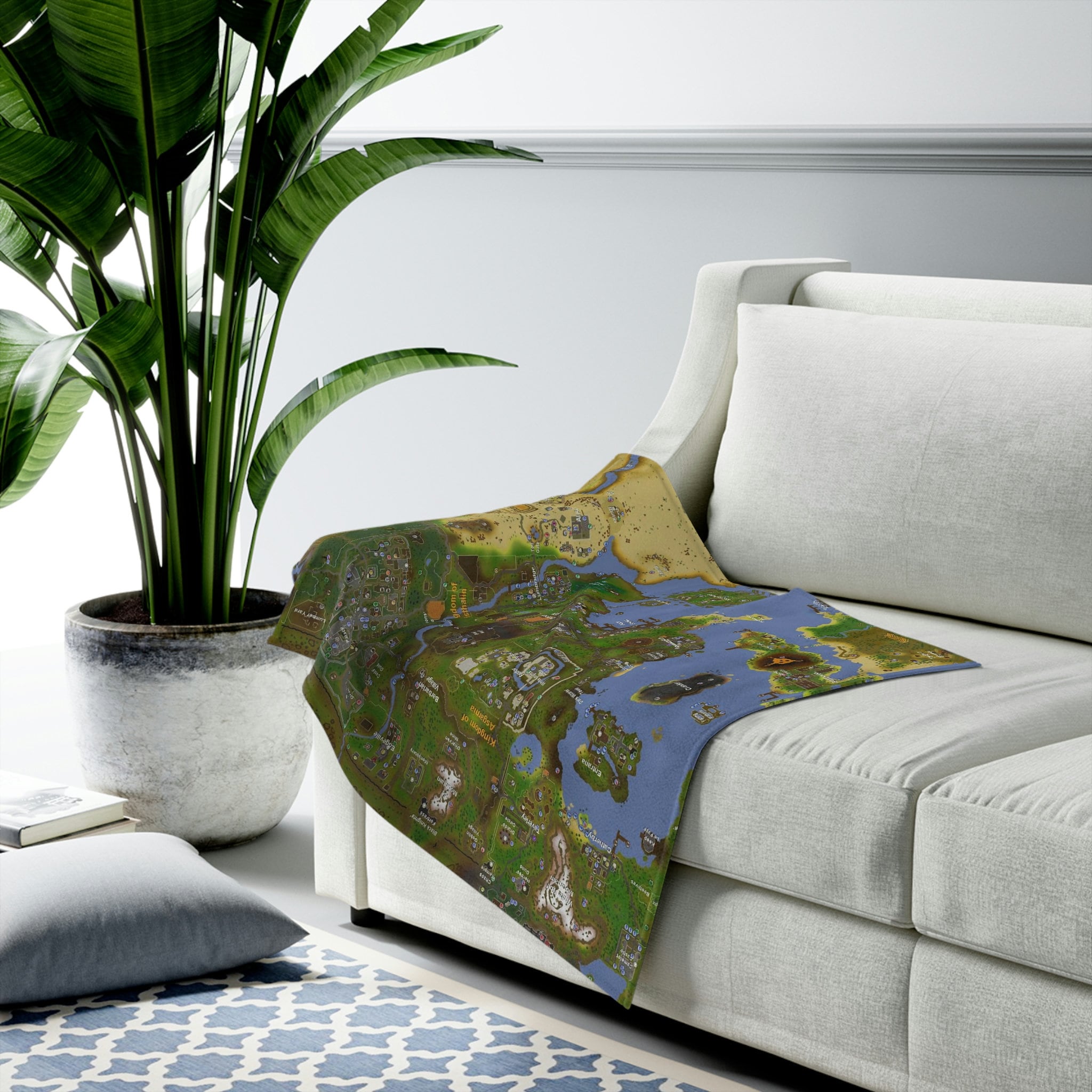 Custom Osrs Plush Blanket Runescape World Map Soft Cozy - Etsy