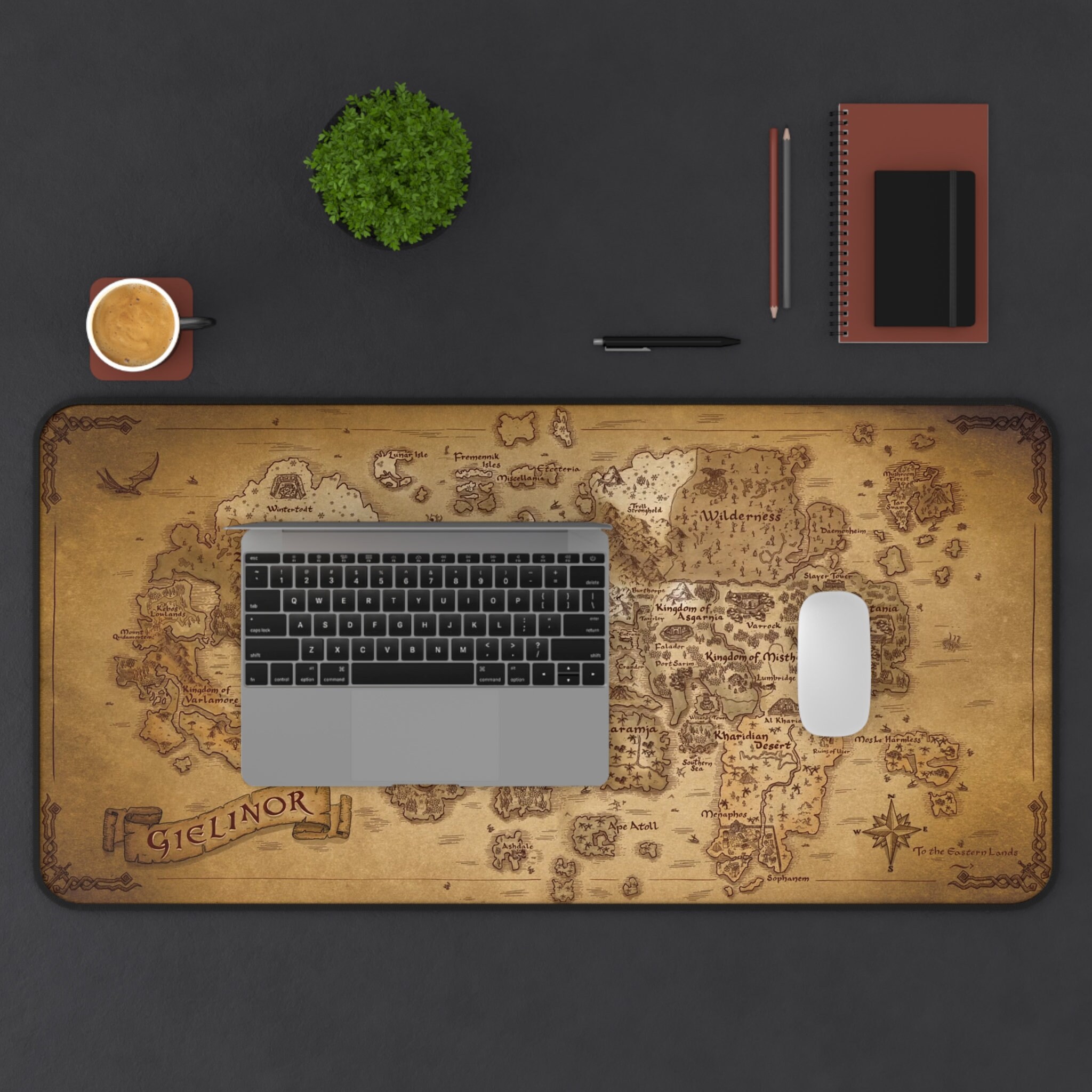 Custom Osrs Desk Mat, Runescape World Map Mouse Pad, Gift Idea - Etsy