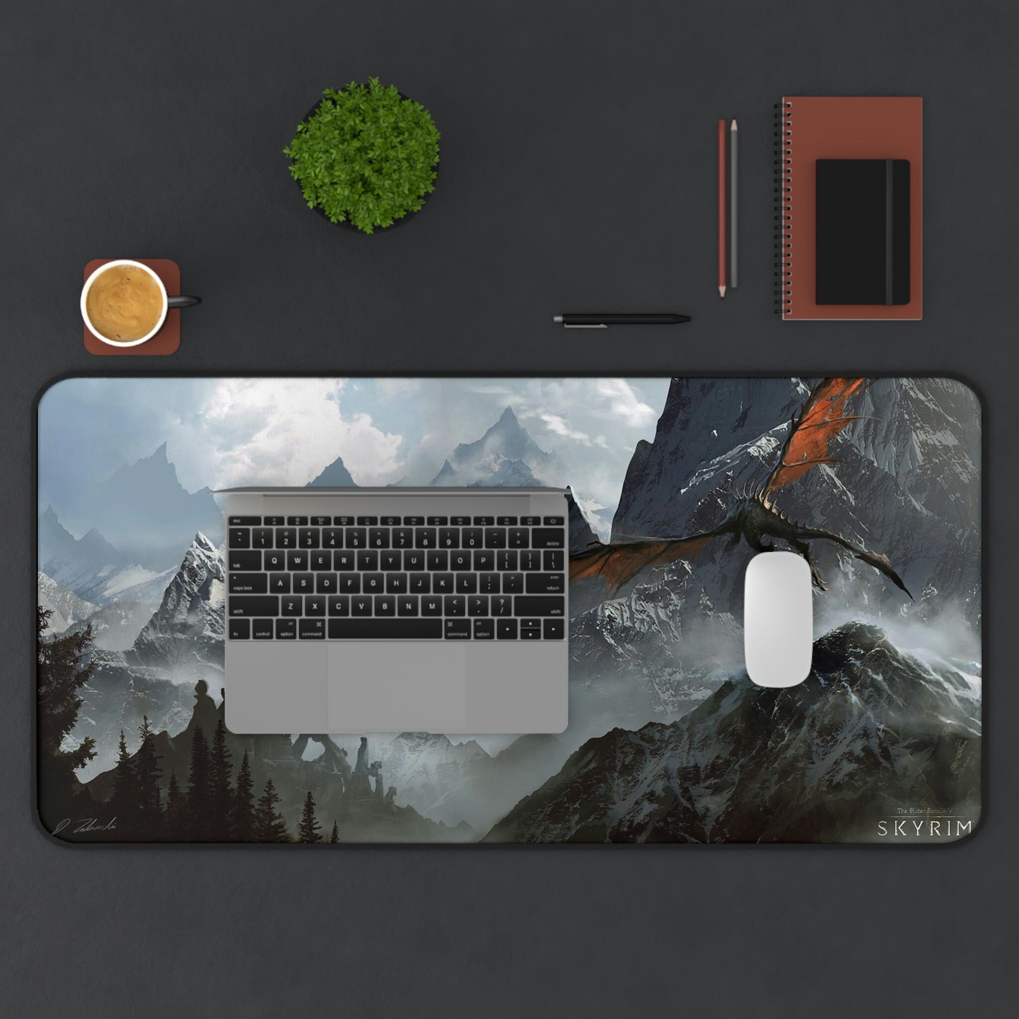 Custom Skyrim Desk Mat, Elder Scrolls V Mouse Pad, Gift Idea - Etsy