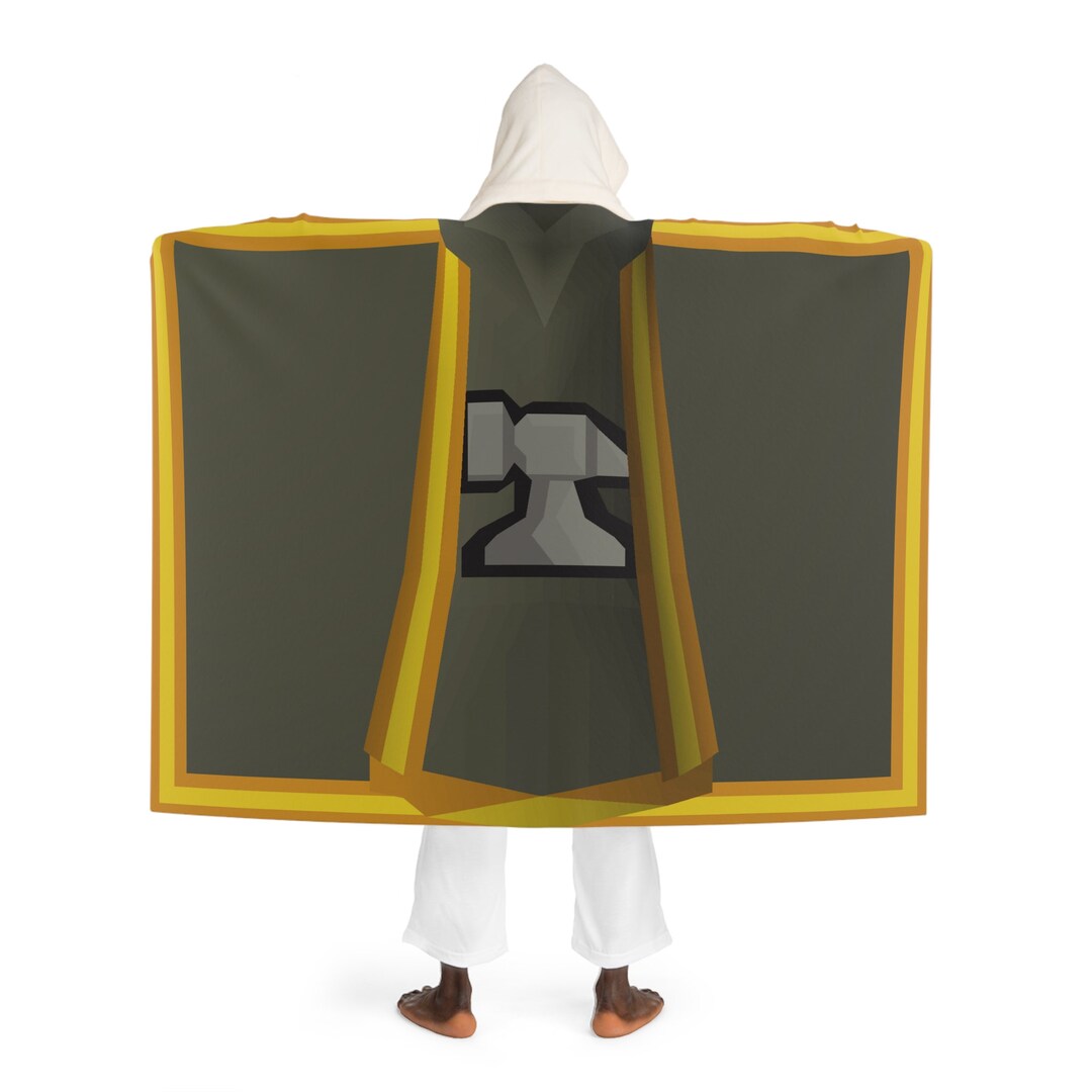 OSRS Smithing Skillcape Hooded Sherpa Fleece Blanket, Old School ...