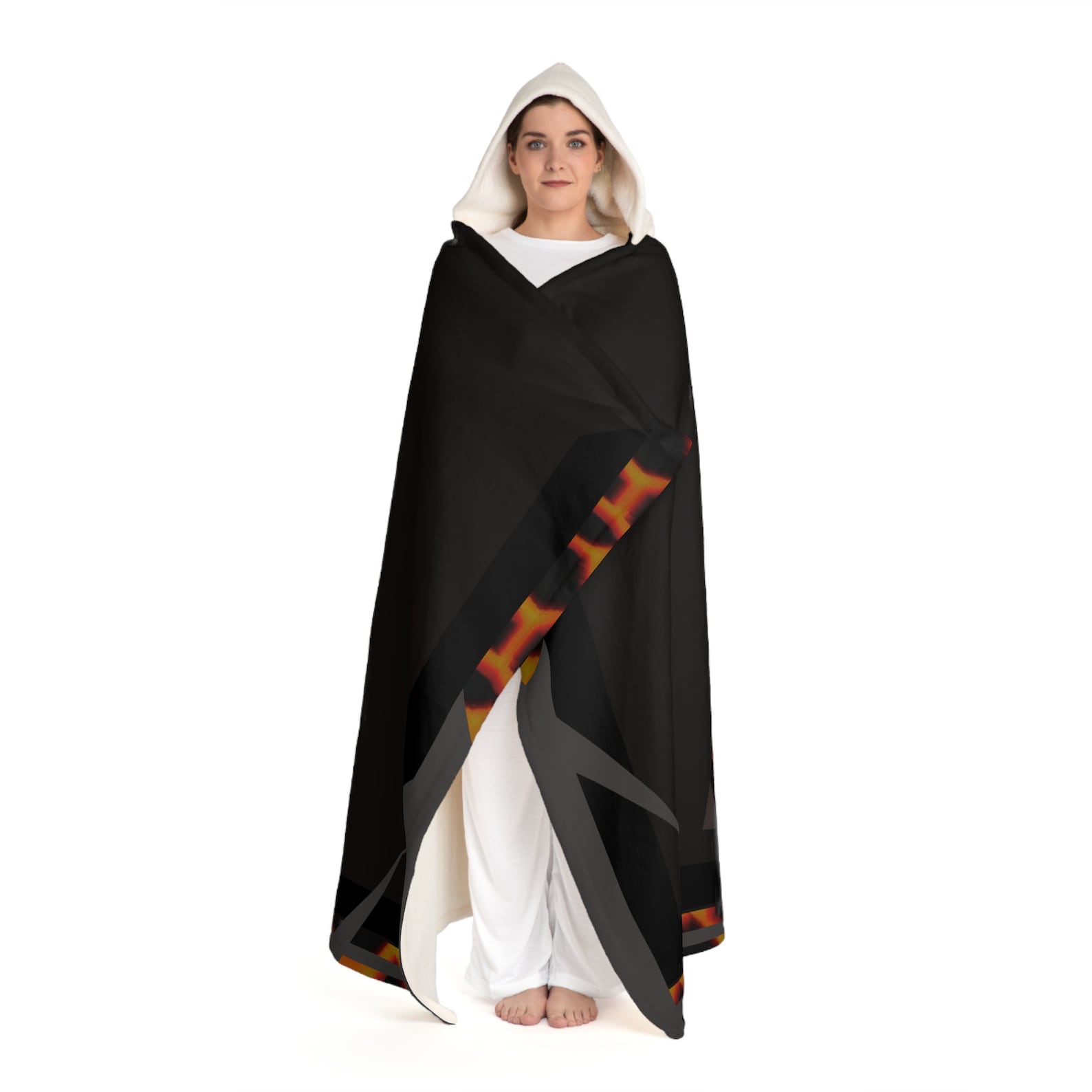 OSRS Max Inferno Skillcape Hooded Sherpa Fleece Blanket, Old School ...