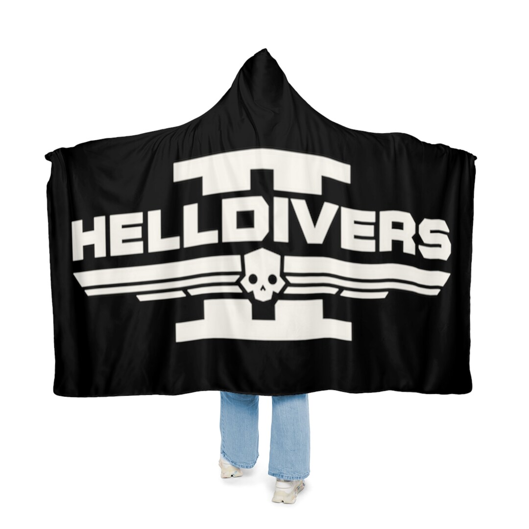 Hell Gaming Hooded Blanket, Shooter Game Apparel, Monster Killing, Hell Divers 2 Merch ...