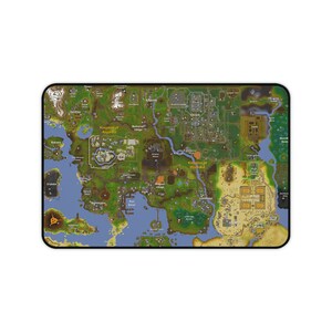 Custom Osrs Desk Mat Runescape World Map Mouse Pad Free to - Etsy