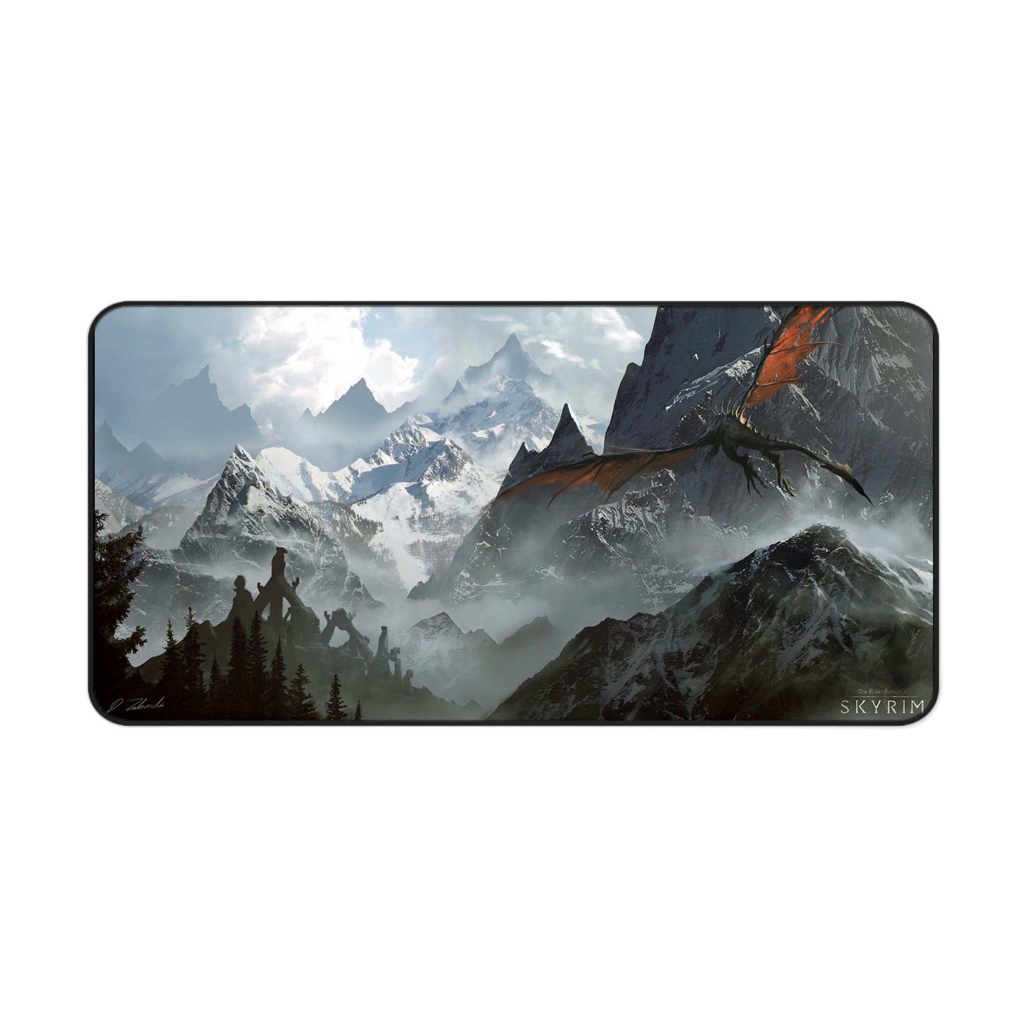 Custom Skyrim Desk Mat, Elder Scrolls V Mouse Pad, Gift Idea - Etsy