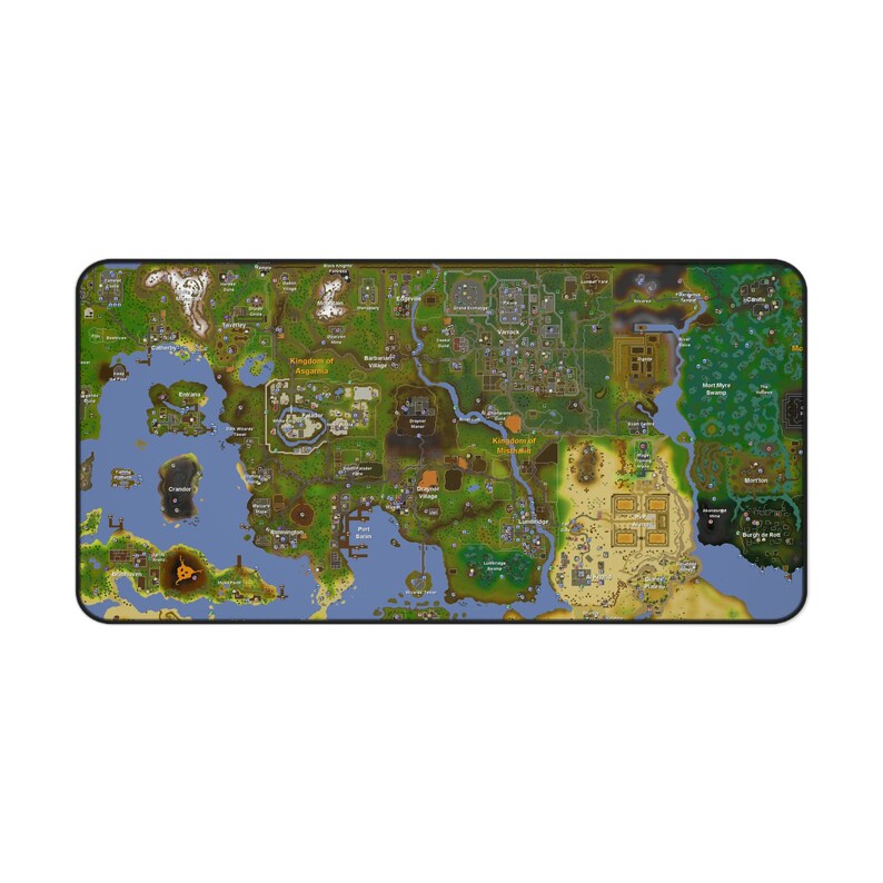 Custom Osrs Desk Mat Runescape World Map Mouse Pad Free to - Etsy