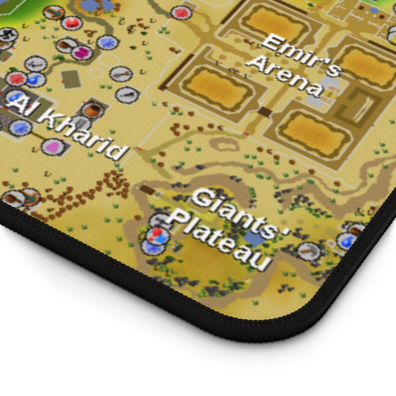 Custom Osrs Desk Mat, Runescape World Map Mouse Pad, Free to Play Area ...