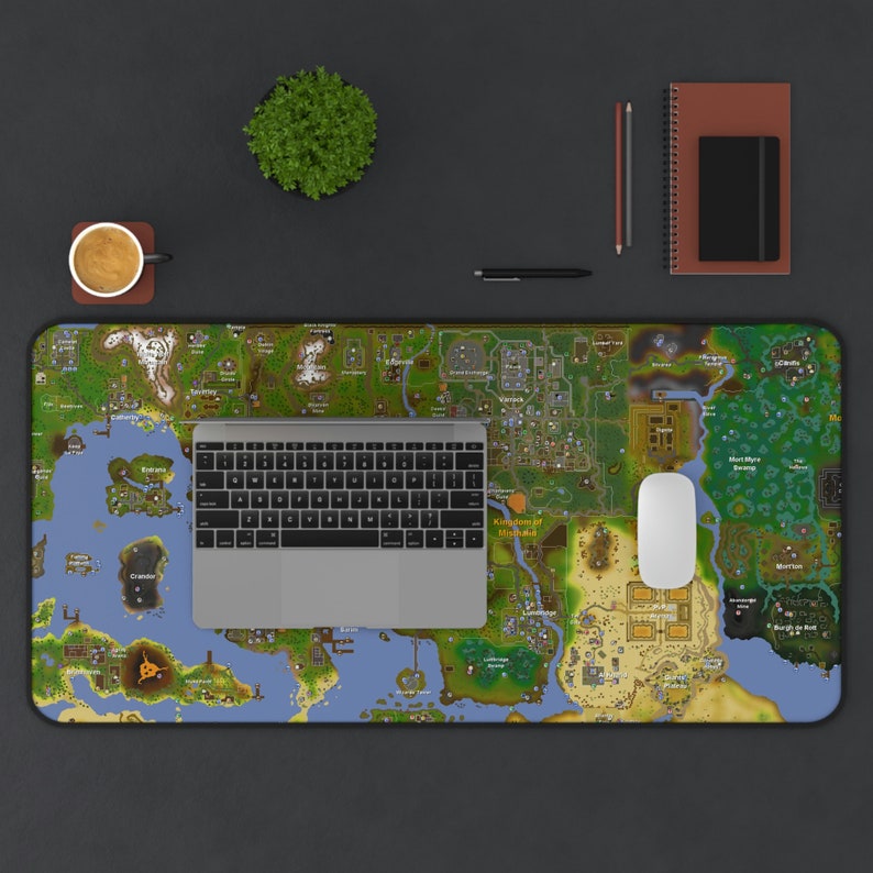 Custom Osrs Desk Mat Runescape World Map Mouse Pad Free to - Etsy