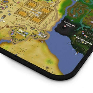 Custom Osrs Desk Mat, Runescape World Map Mouse Pad, Free to Play Area ...
