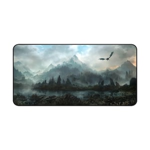Custom Skyrim Desk Mat, Elder Scrolls V Mouse Pad, Gift Idea - Etsy