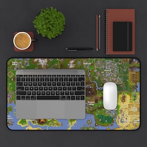 Custom Osrs Desk Mat, Runescape World Map Mouse Pad, Free to Play Area ...