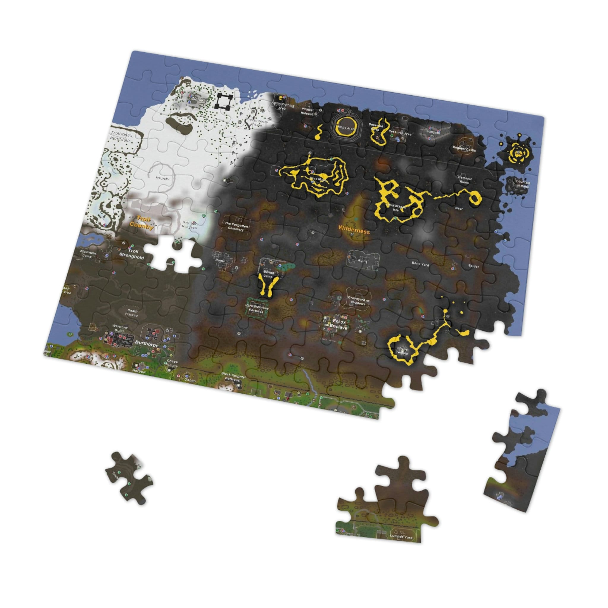 Custom Osrs Jigsaw Puzzle Runescape Wilderness Map Gift Idea - Etsy