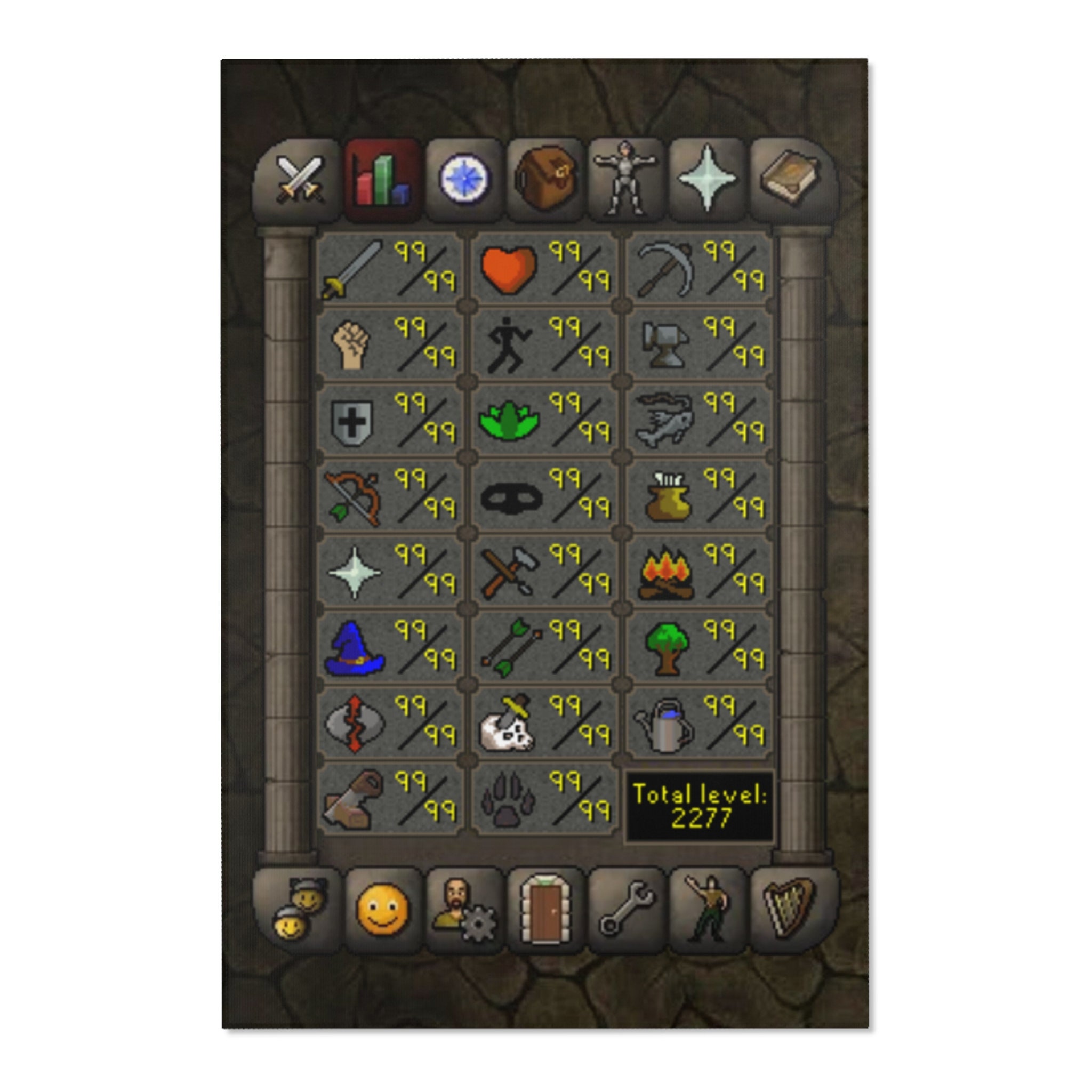 Level up Your Space: Max Stats Runescape Rugs in Various - Etsy