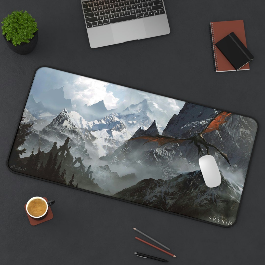 Custom Skyrim Desk Mat, Elder Scrolls V Mouse Pad, Gift Idea - Etsy