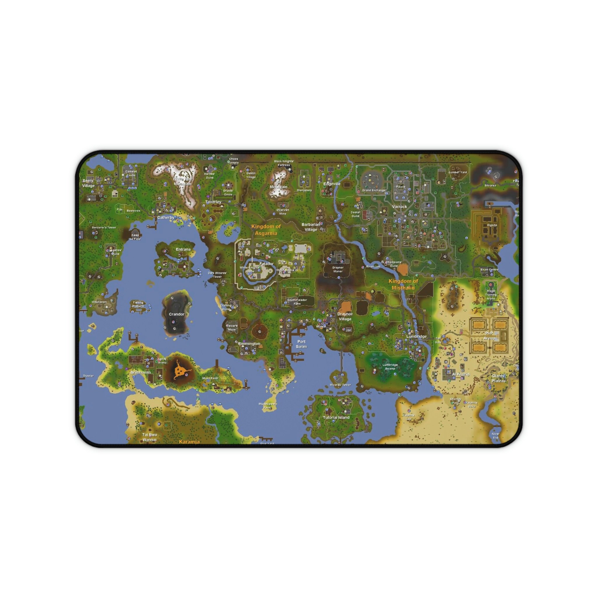 Custom Osrs Desk Mat Runescape World Map Mouse Pad Free to - Etsy