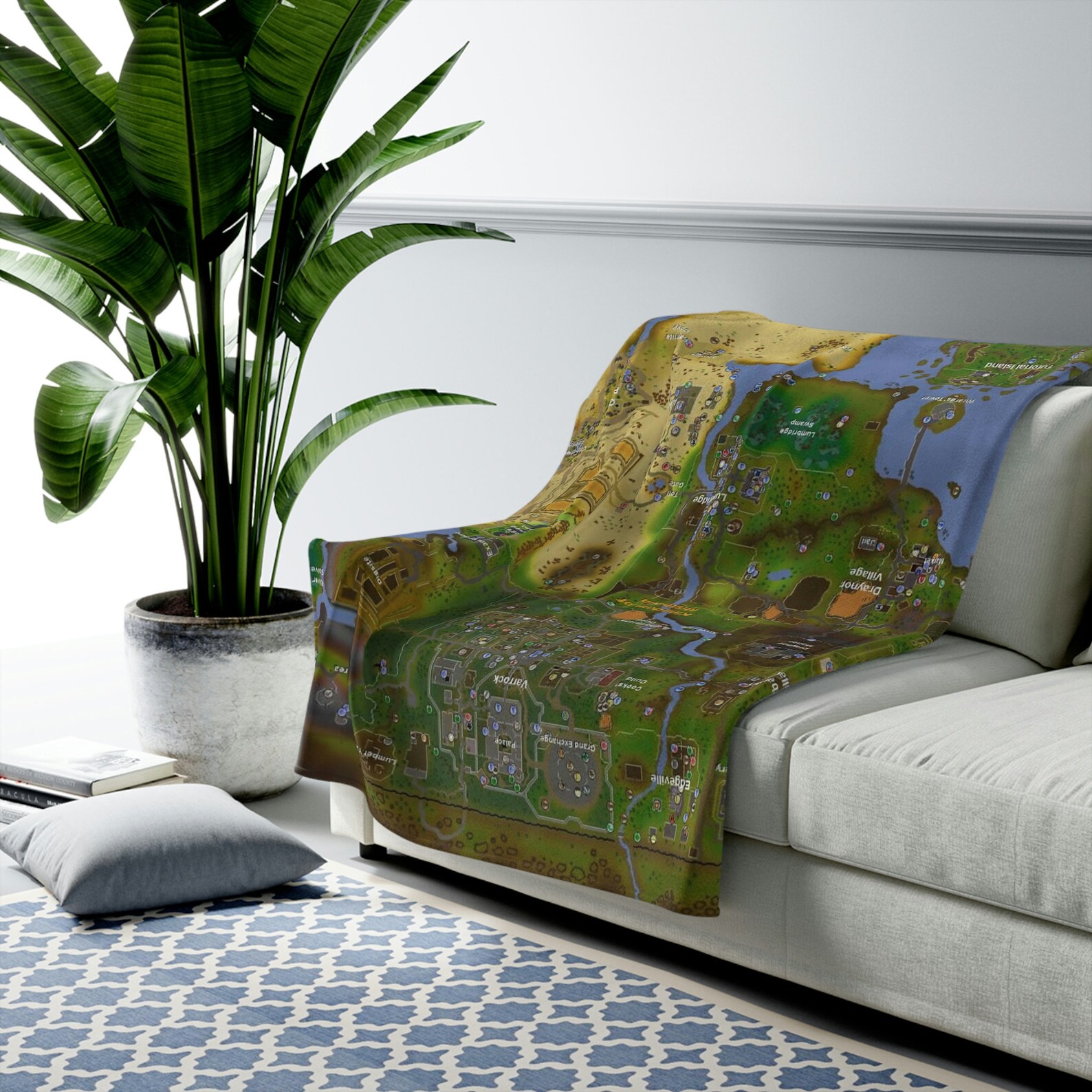 Custom Osrs Plush Blanket Runescape World Map Soft Cozy - Etsy