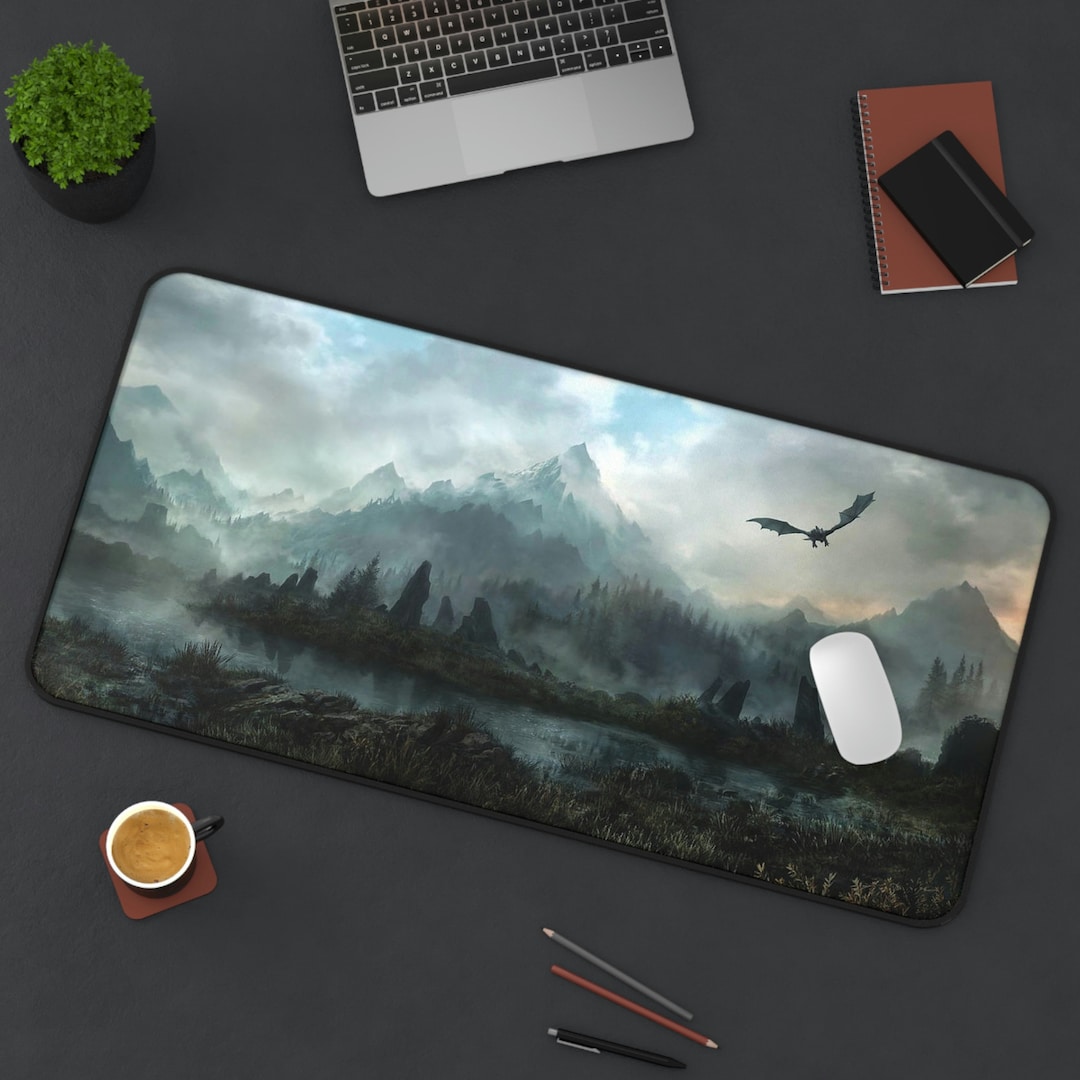 Custom Skyrim Desk Mat, Elder Scrolls V Mouse Pad, Gift Idea - Etsy