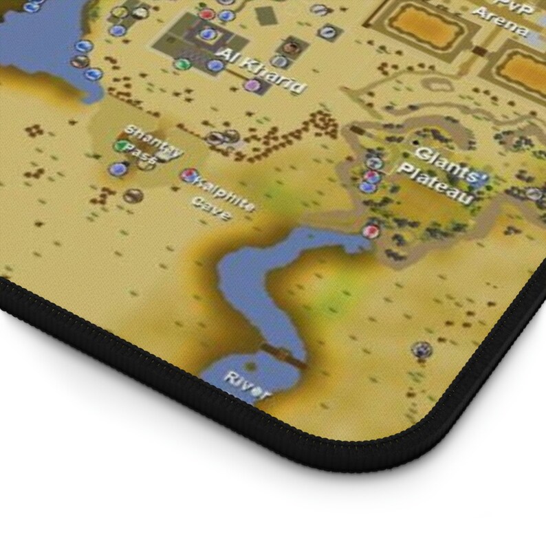 Custom Osrs Desk Mat Runescape World Map Mouse Pad Free to - Etsy
