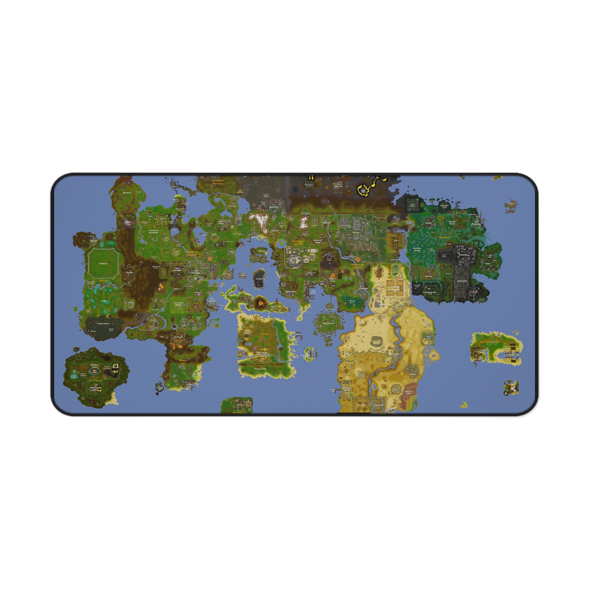 Custom Osrs Desk Mat, Runescape Full World Map of Gielinor Mouse Pad ...