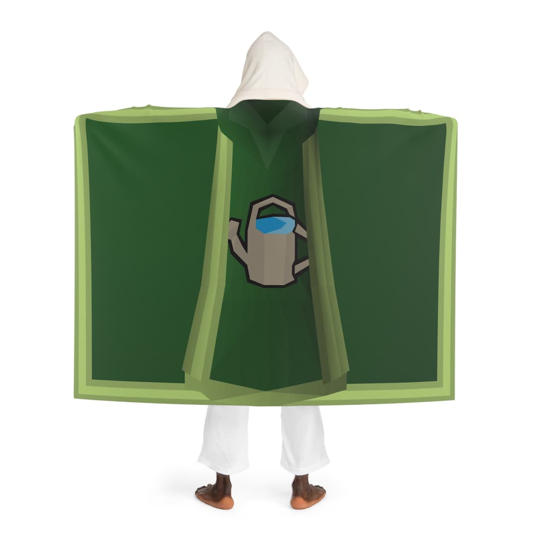 OSRS Farming Skillcape Hooded Sherpa Fleece Blanket, Old School ...