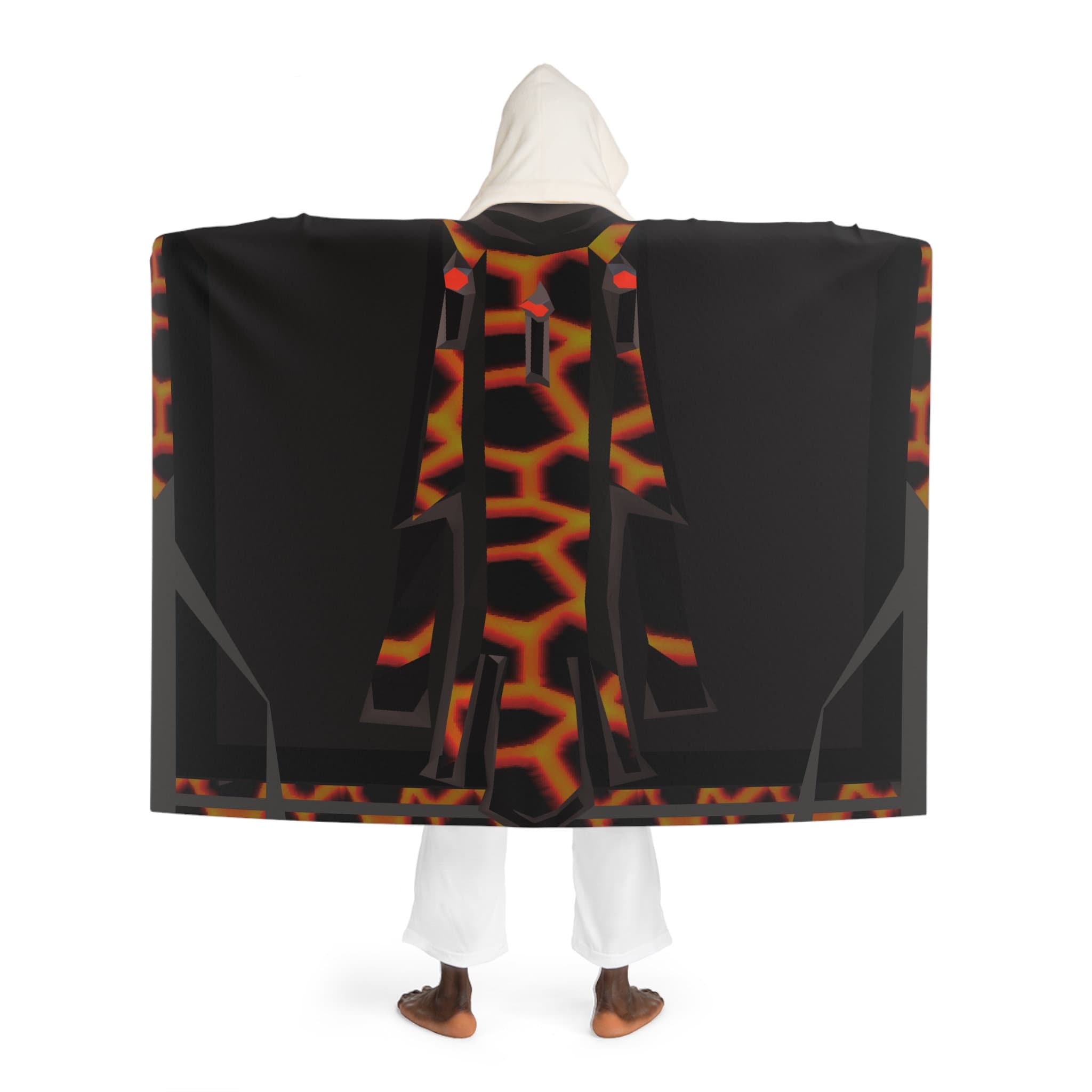 OSRS Max Inferno Skillcape Hooded Sherpa Fleece Blanket, Old School ...
