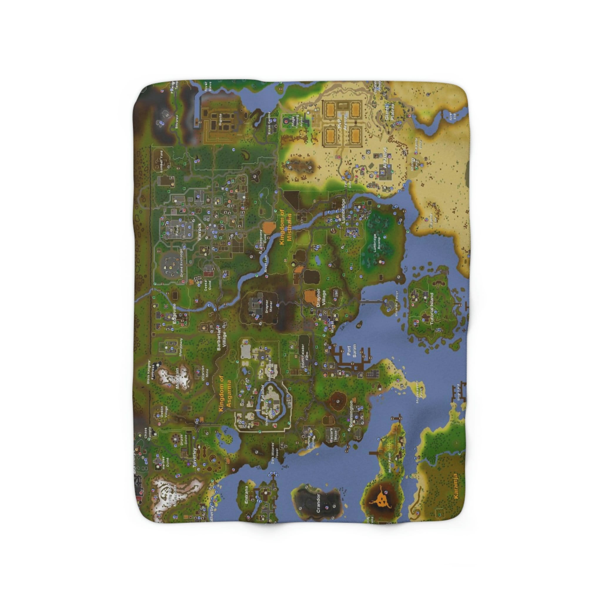 Custom Osrs Sherpa Fleece Blanket Runescape World Map Soft - Etsy