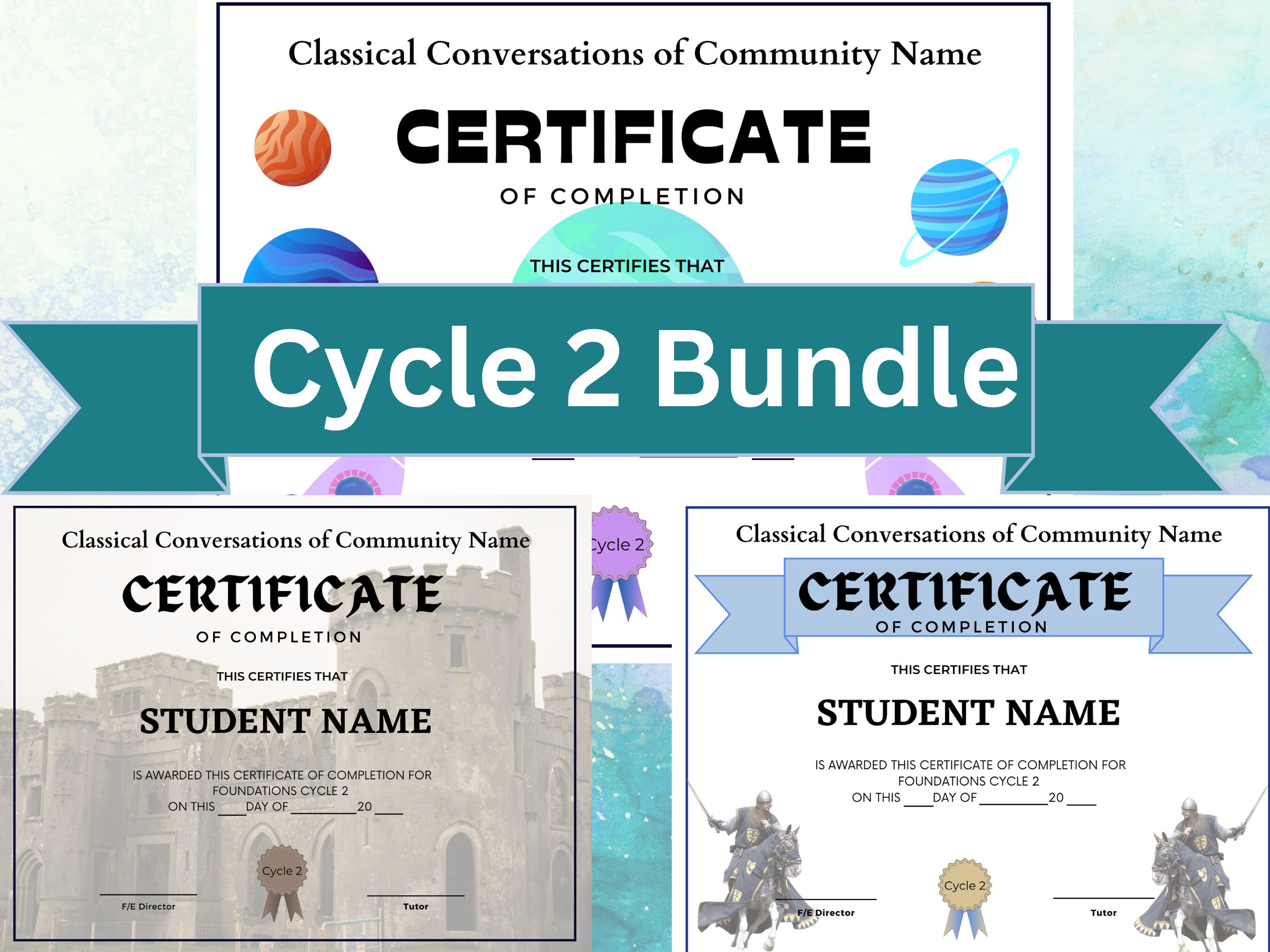 Bundle Cycle 2 Classical Conversations Certificate Templates - Etsy