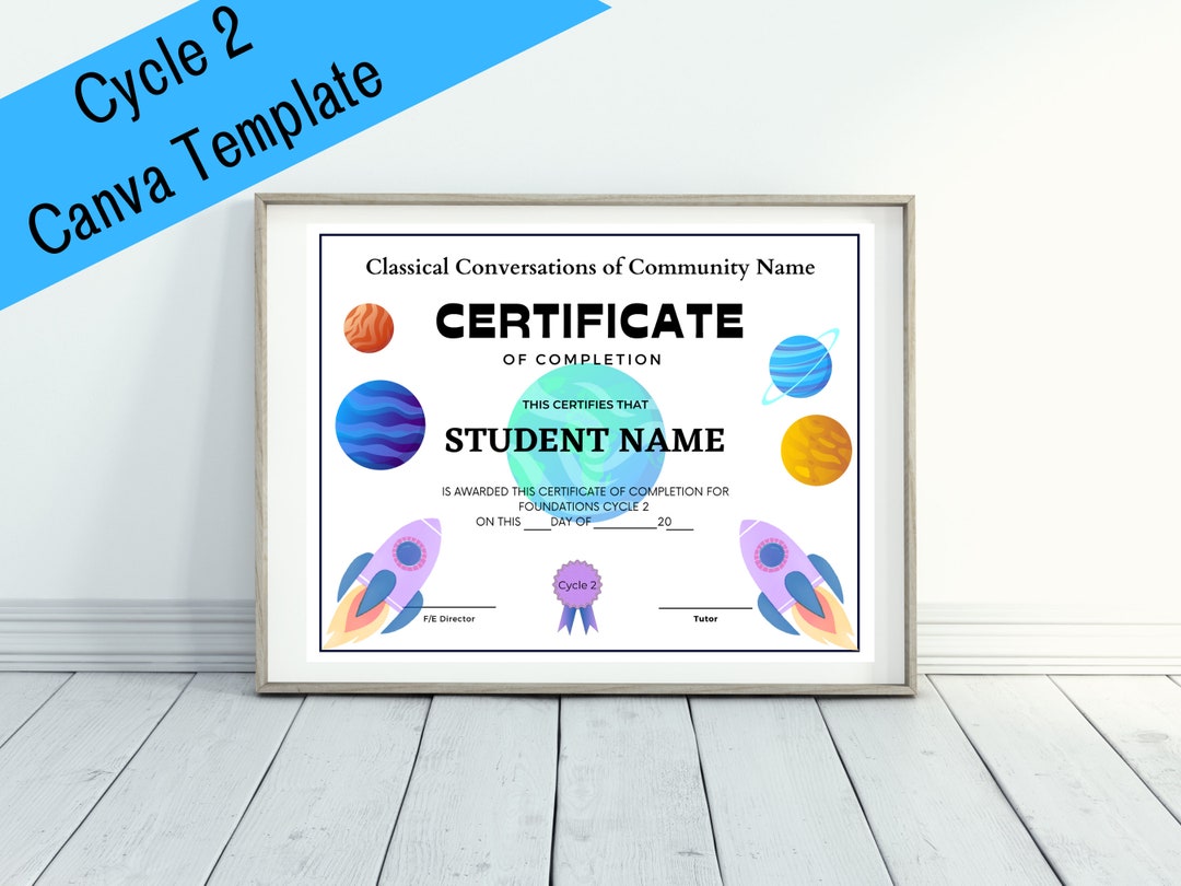 Cycle 2 Classical Conversations Certificate Template CC Foundations CC ...