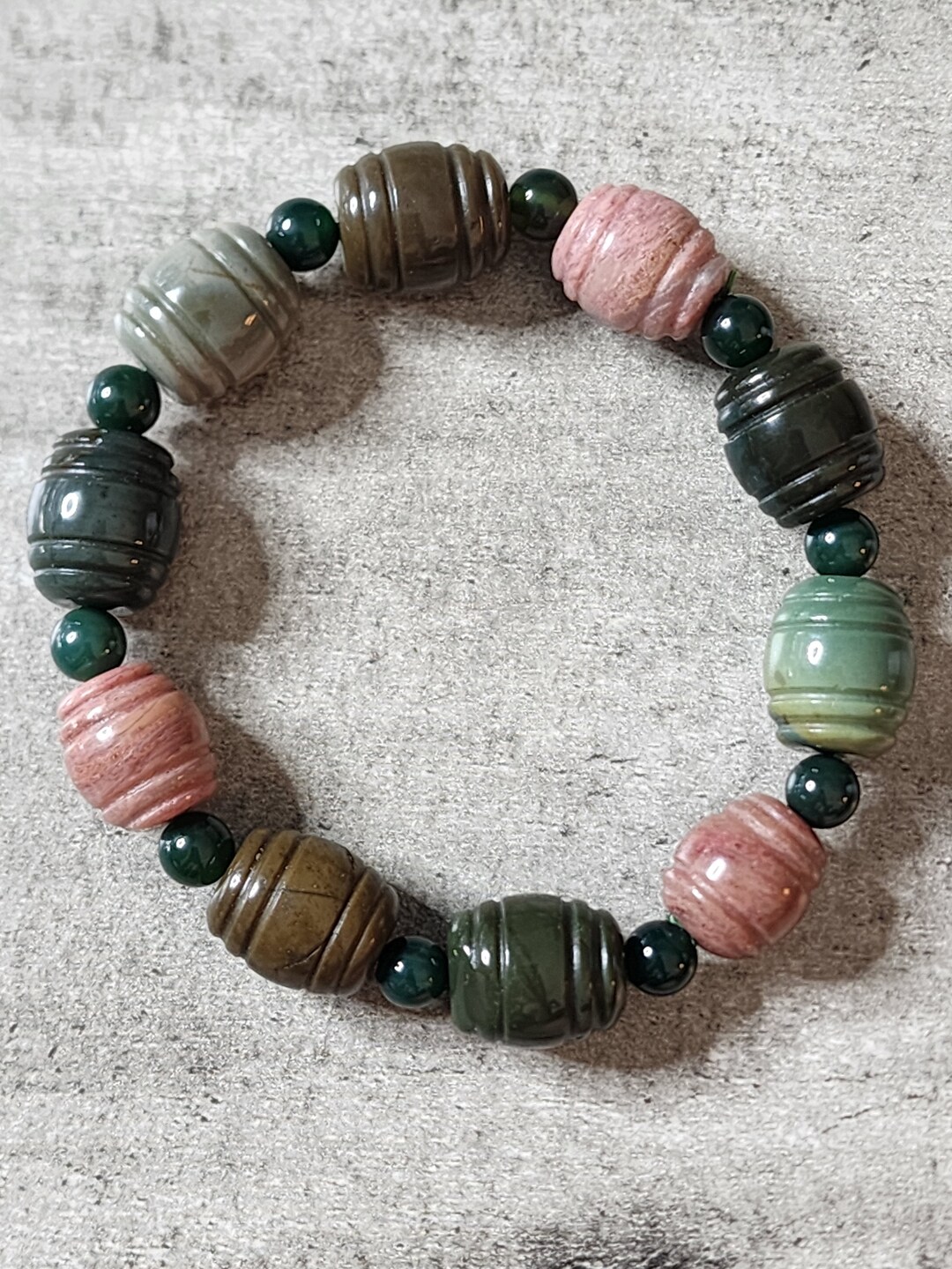 Alashan Agate Stone Bracelet - Etsy