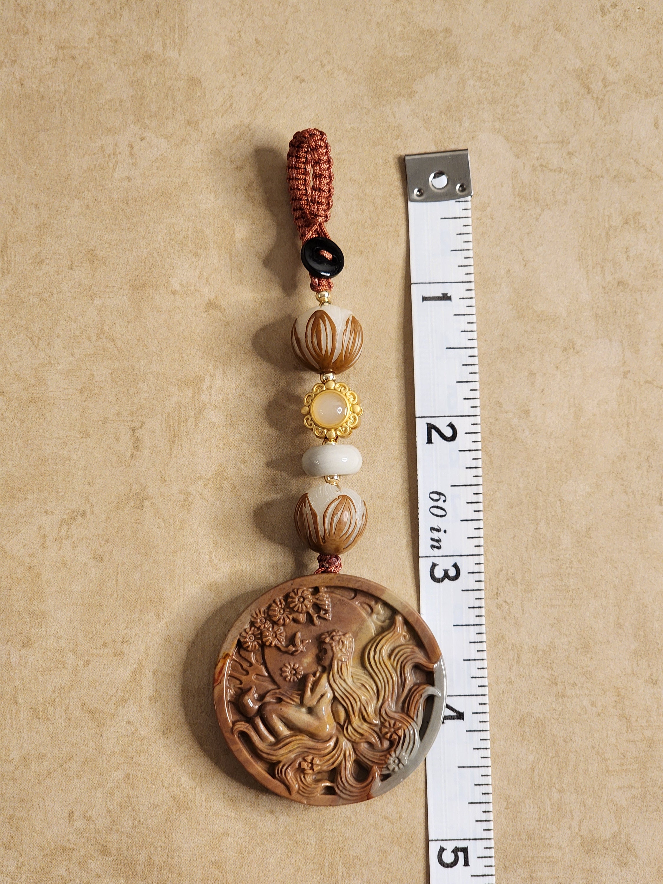 Alashan Agate Mermaid Keychain & Bag Charm - Etsy