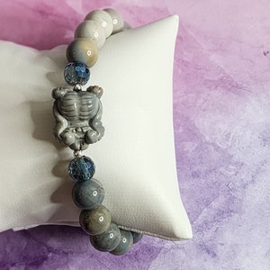 Alashan Agate Cat Girl Charm Bracelet - Etsy