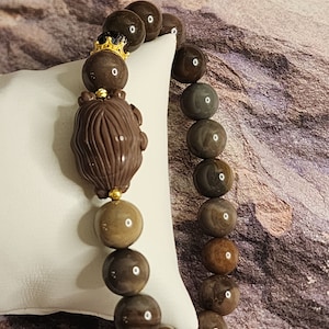 Alashan Agate Mermaid Charm Bracelet - Etsy