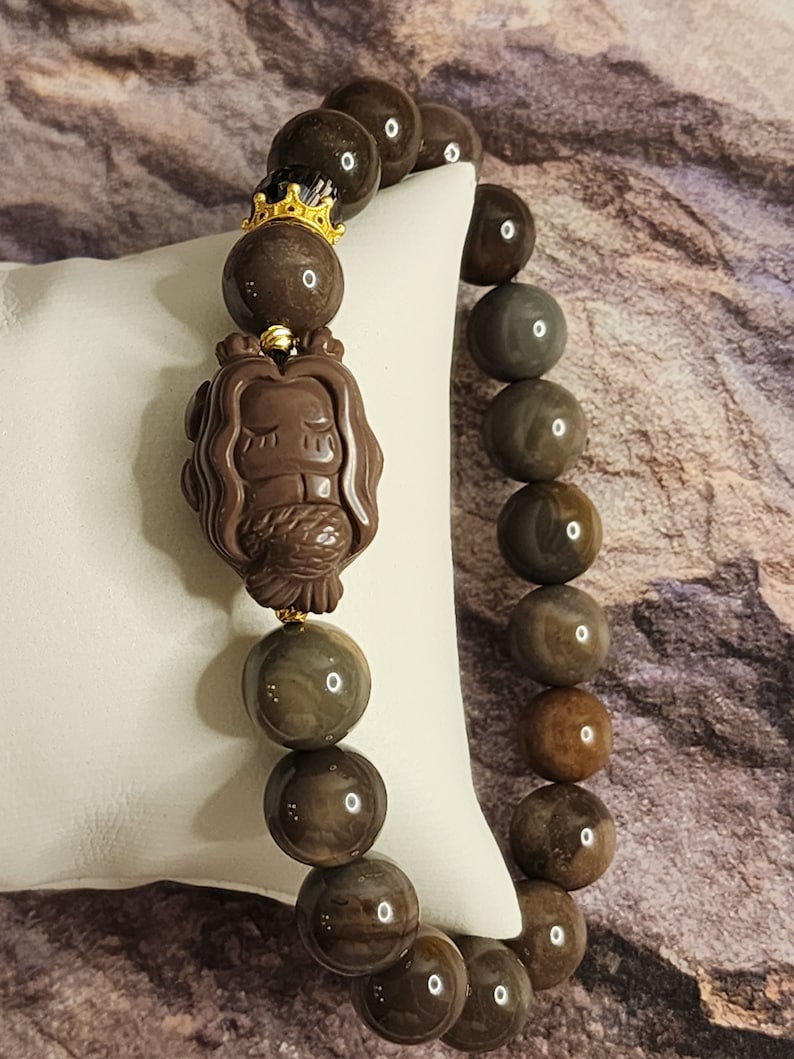 Alashan Agate Mermaid Charm Bracelet - Etsy
