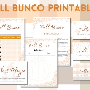 Fall-themed Bunco Printables - ALL ITEMS NEEDED! - Etsy