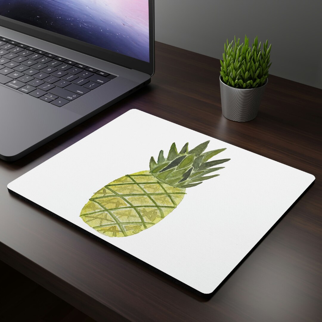 Pineapple Watercolor Mouse Pad, Rectangular - Etsy